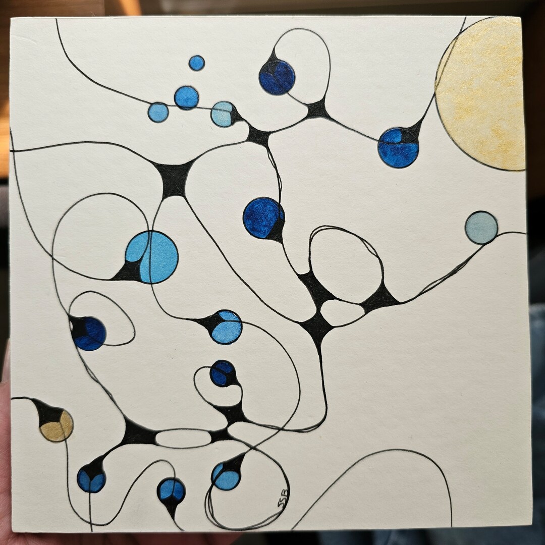 Aquarius Art Eleventh Sign of the Zodiac One of Kind 6x6 Wooden Panel ...