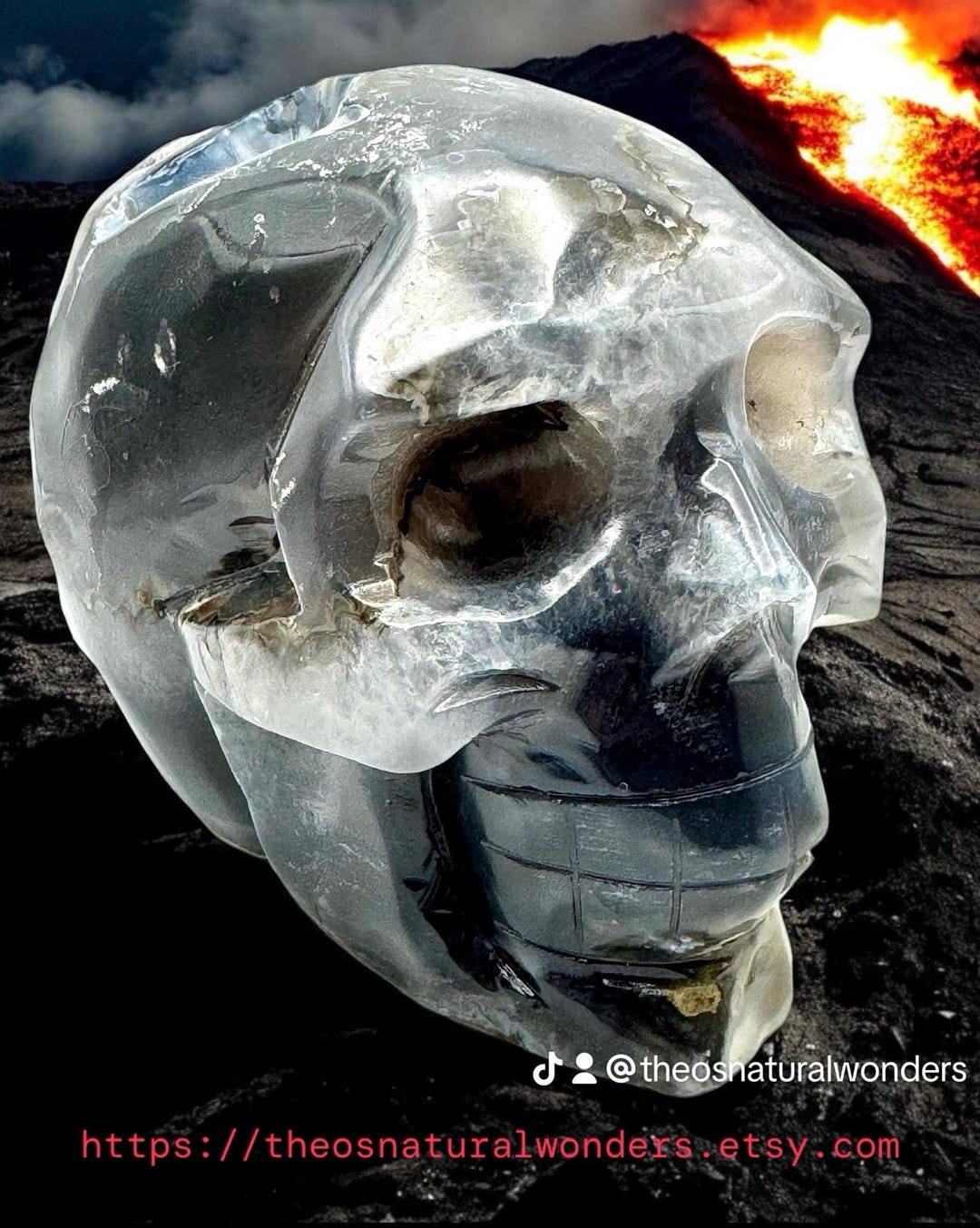 Volcano Agate Skull - Etsy