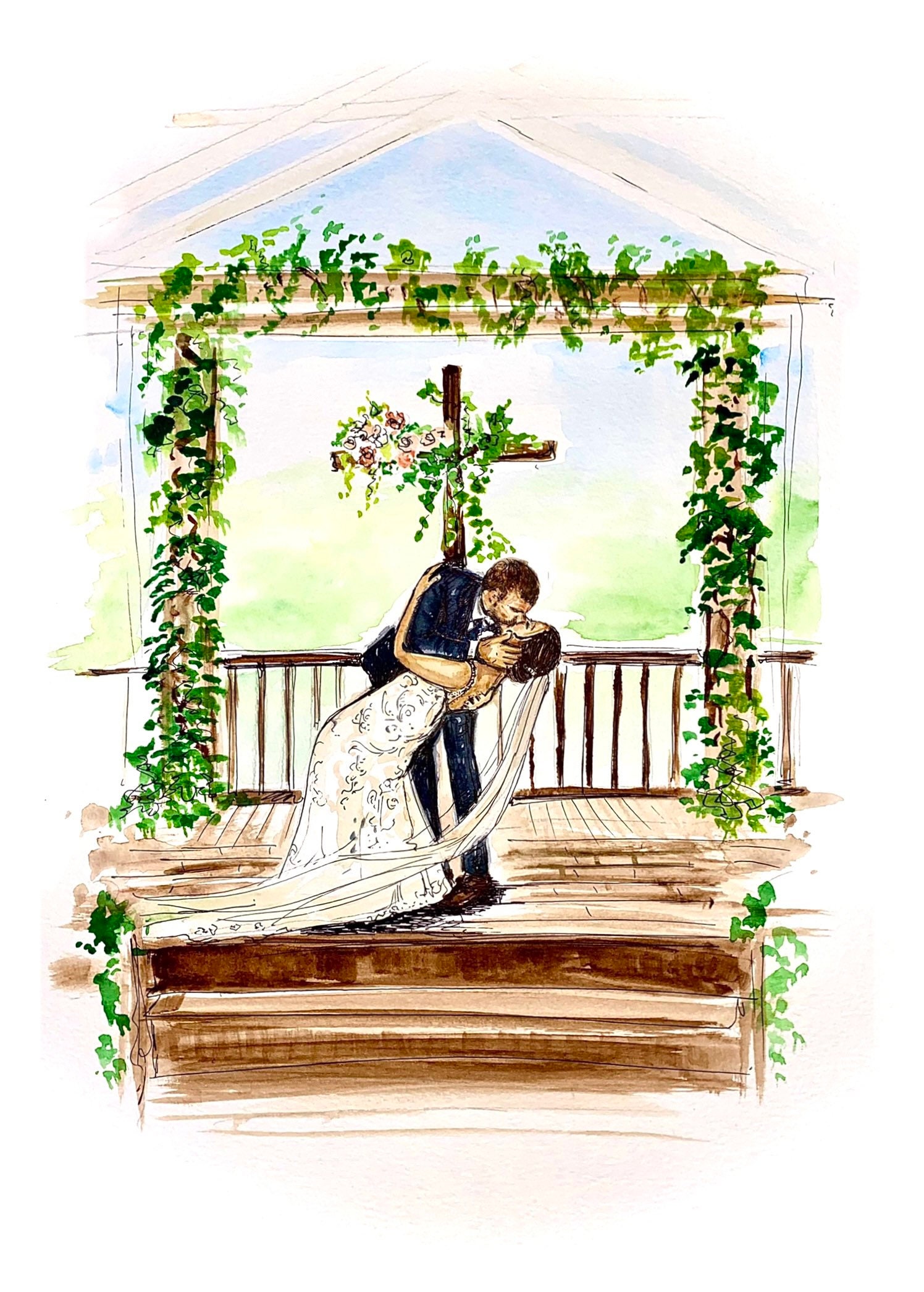 Personalised Couples Gift Hand Painted Couple Paper - Etsy UK