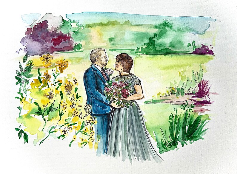 Personalised Couples Gift Hand Painted Couple Paper - Etsy UK