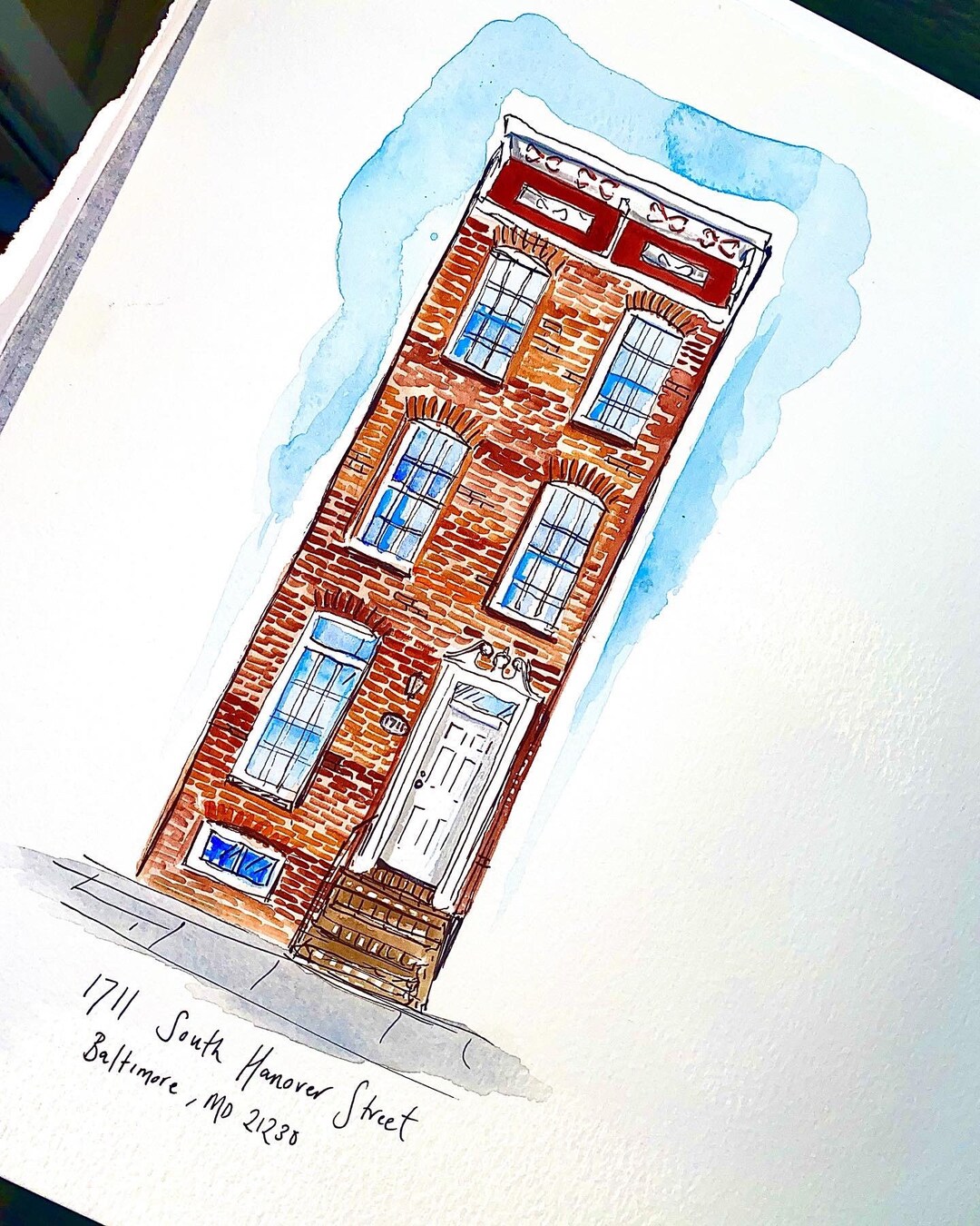 Custom Hand Painted House Portrait, Hand Painted, Housewarming Gift ...