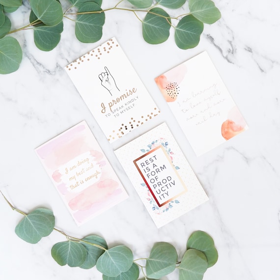 Adult Self-care Greeting Card Set: Mini Journal Style Self | Etsy