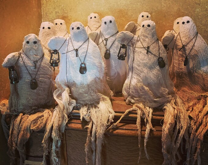 Pre-order Spot GHOST Fabric Statue With Faux Lantern & Chains - Etsy