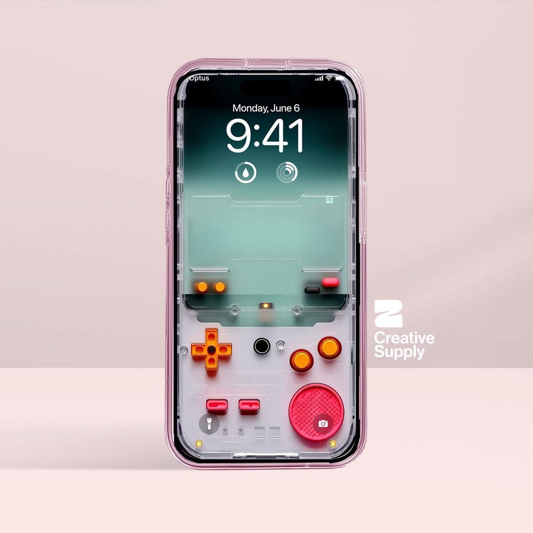 Game Console Phone Wallpaper Pink White Transparent Gradient Ultra ...