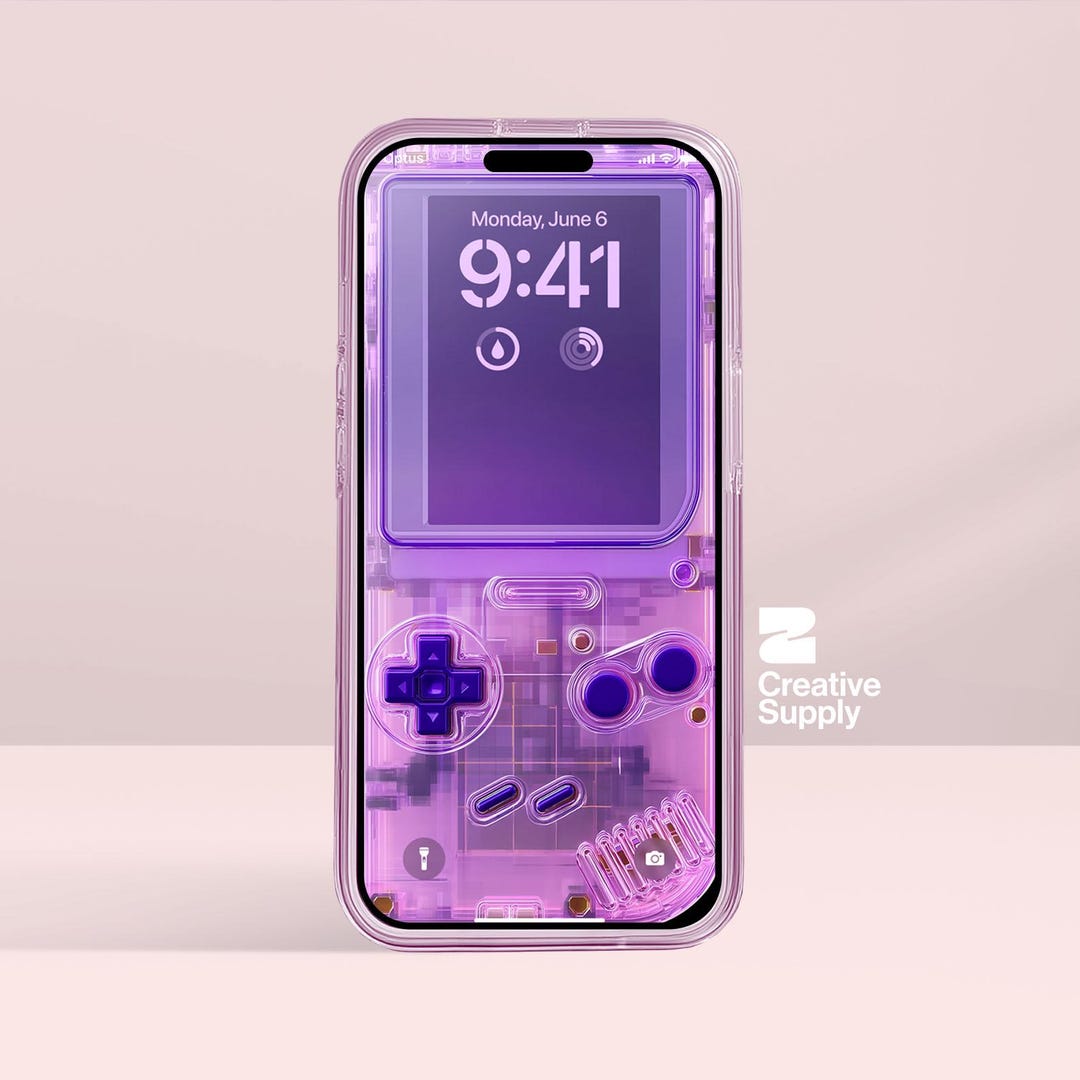 Purple Retro Game Console Wallpaper – Ultra-realistic Transparent ...