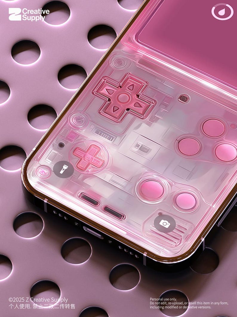 Pink Game Console Wallpaper: Retro Circuit Board Art (digital Download ...