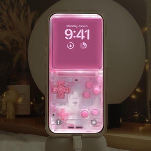 Pink Game Console Wallpaper: Retro Circuit Board Art (digital Download ...