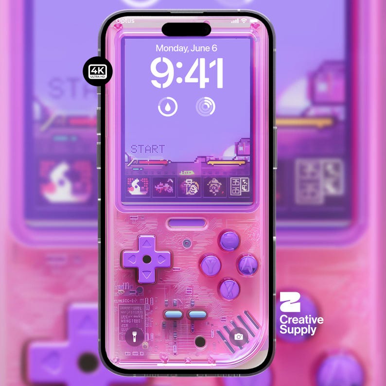 Pink Transparent Retro Gameboy Console iPhone Wallpaper | Pastel Y2k ...