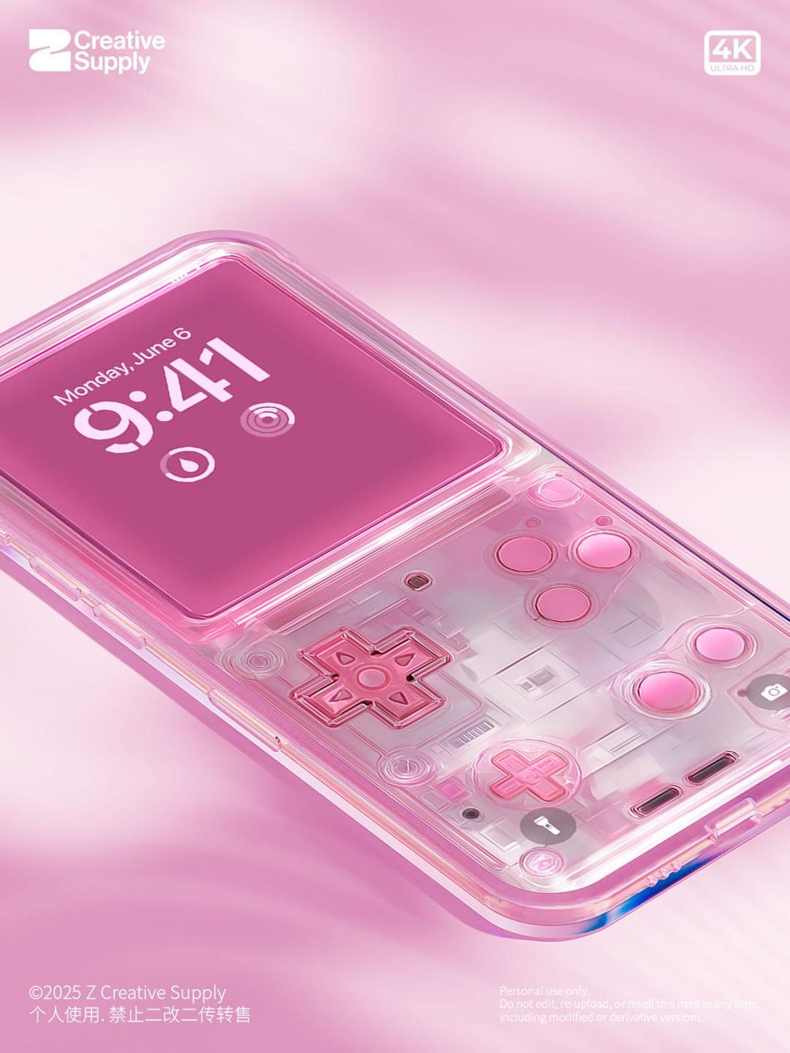 Pink Game Console Wallpaper: Retro Circuit Board Art (digital Download ...