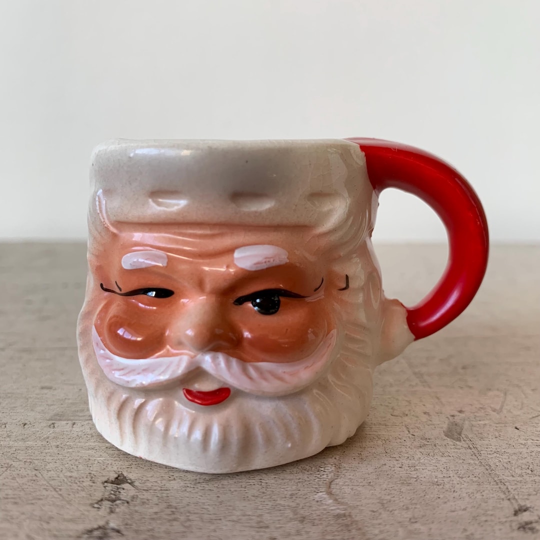 Vintage Mini Santa Mug Made in Japan Ceramic Santa Claus Christmas ...