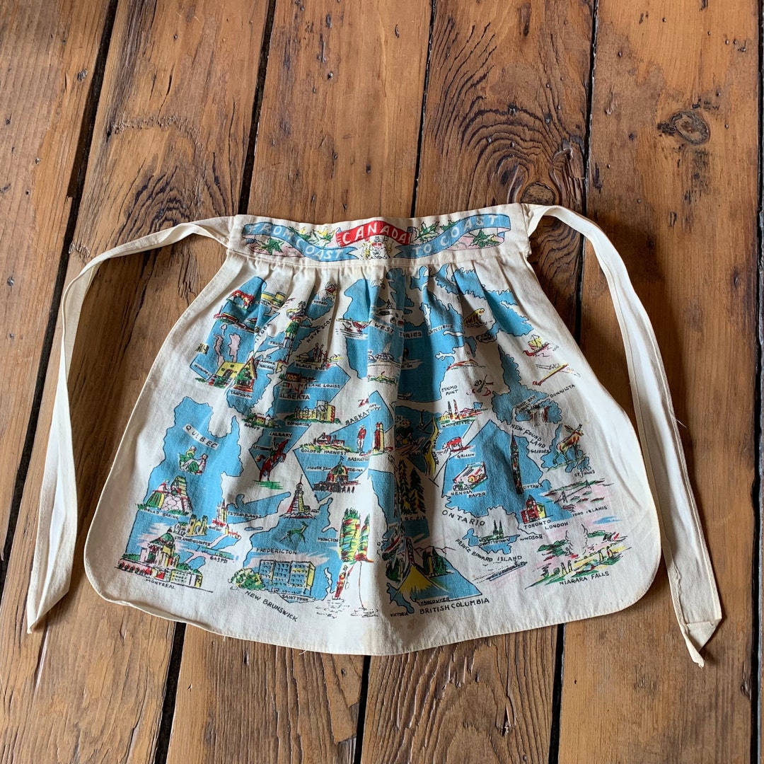 Vintage Canada Child Doll Apron Boy Girl 1/2 Apron MCM Montreal Ontario ...