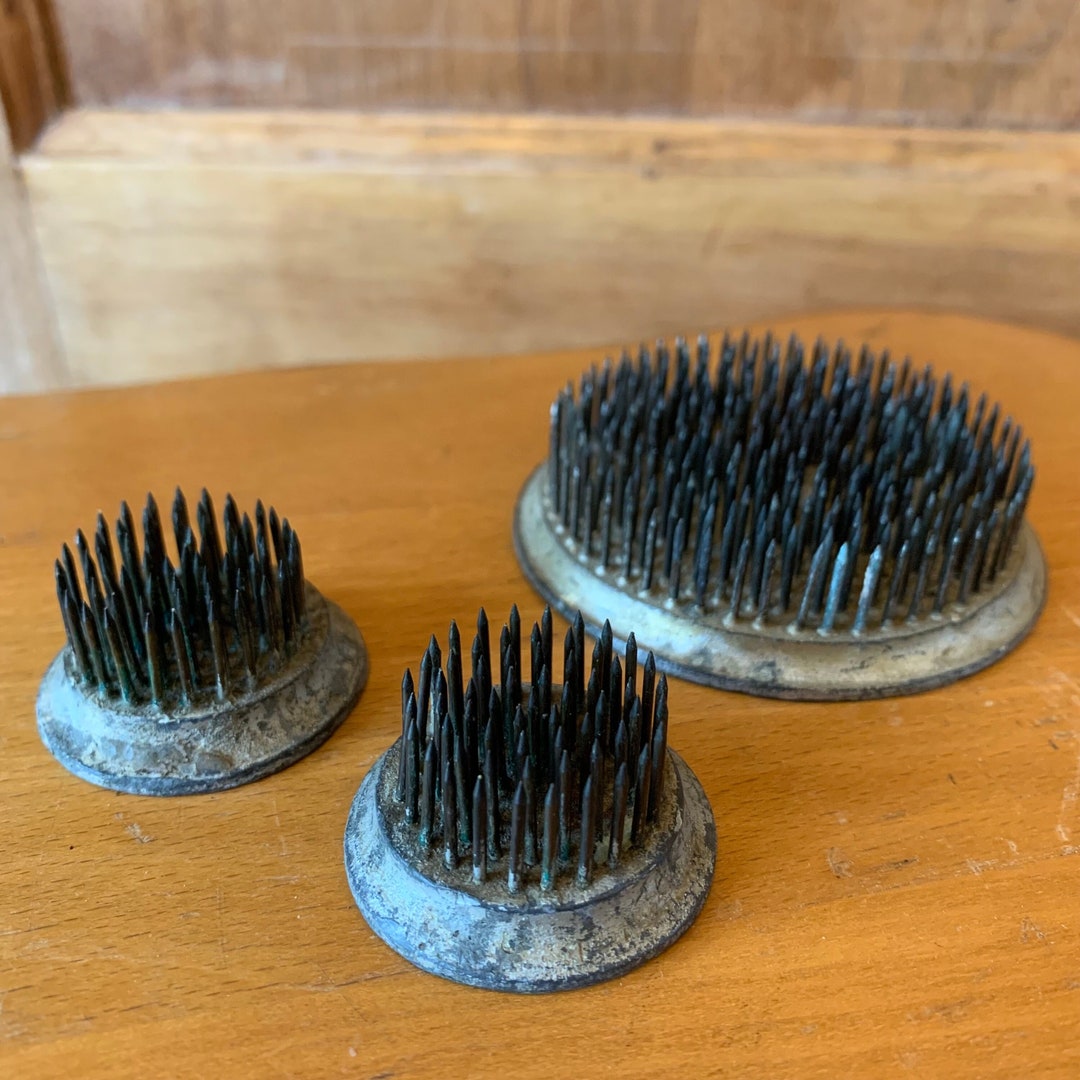 Vintage Lot of Floral Frogs Metal Spike Stem Holder Vase Bouquet Flower ...