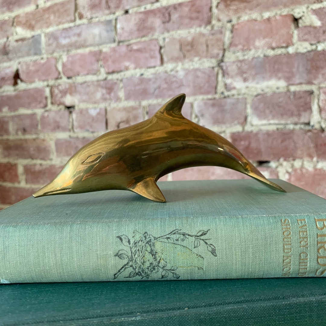 Vintage Brass Dolphin Figurine Ocean Collectible MCM - Etsy