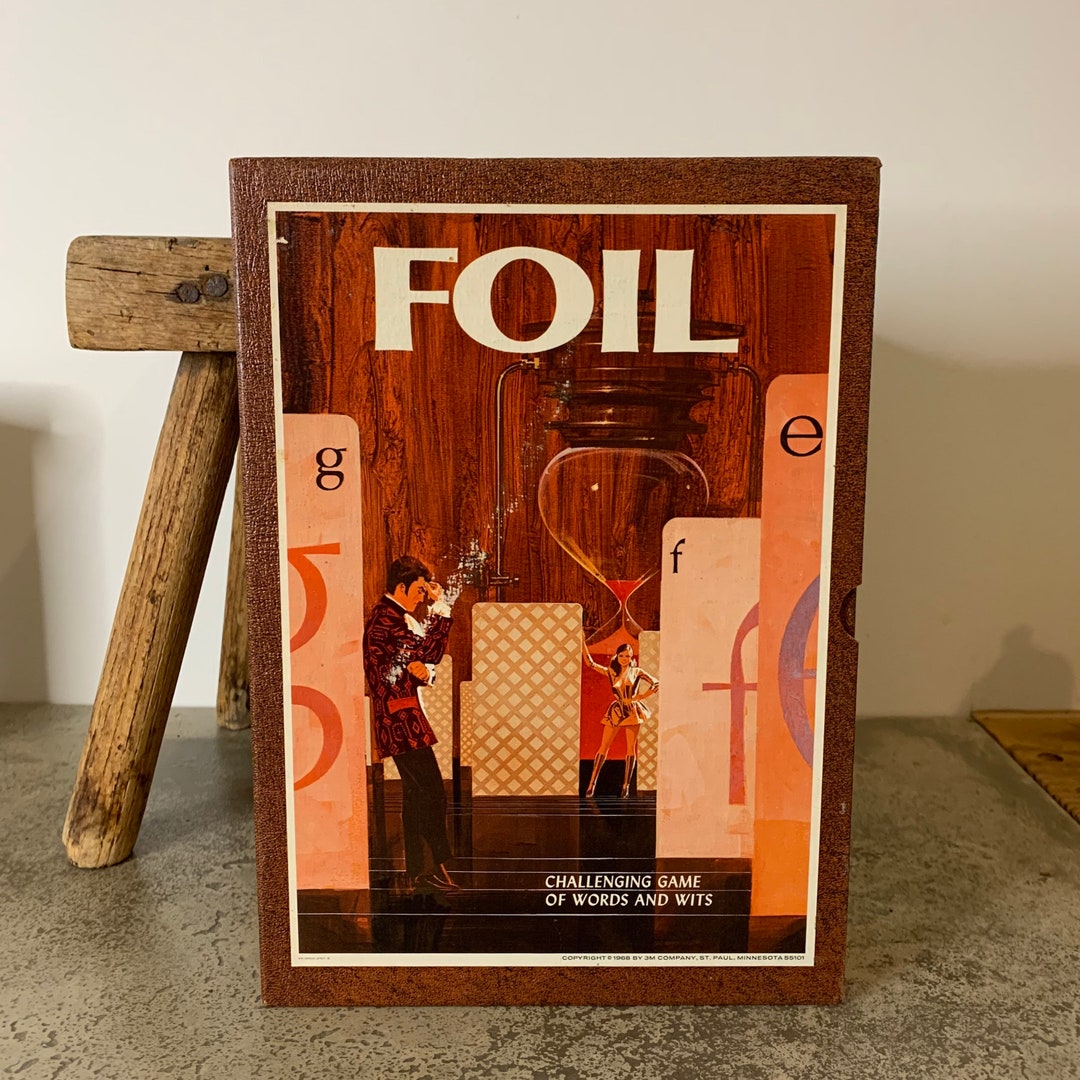 Vintage 1968 Foil Board Game 3M Bookshelf Library Den Family Room Game ...