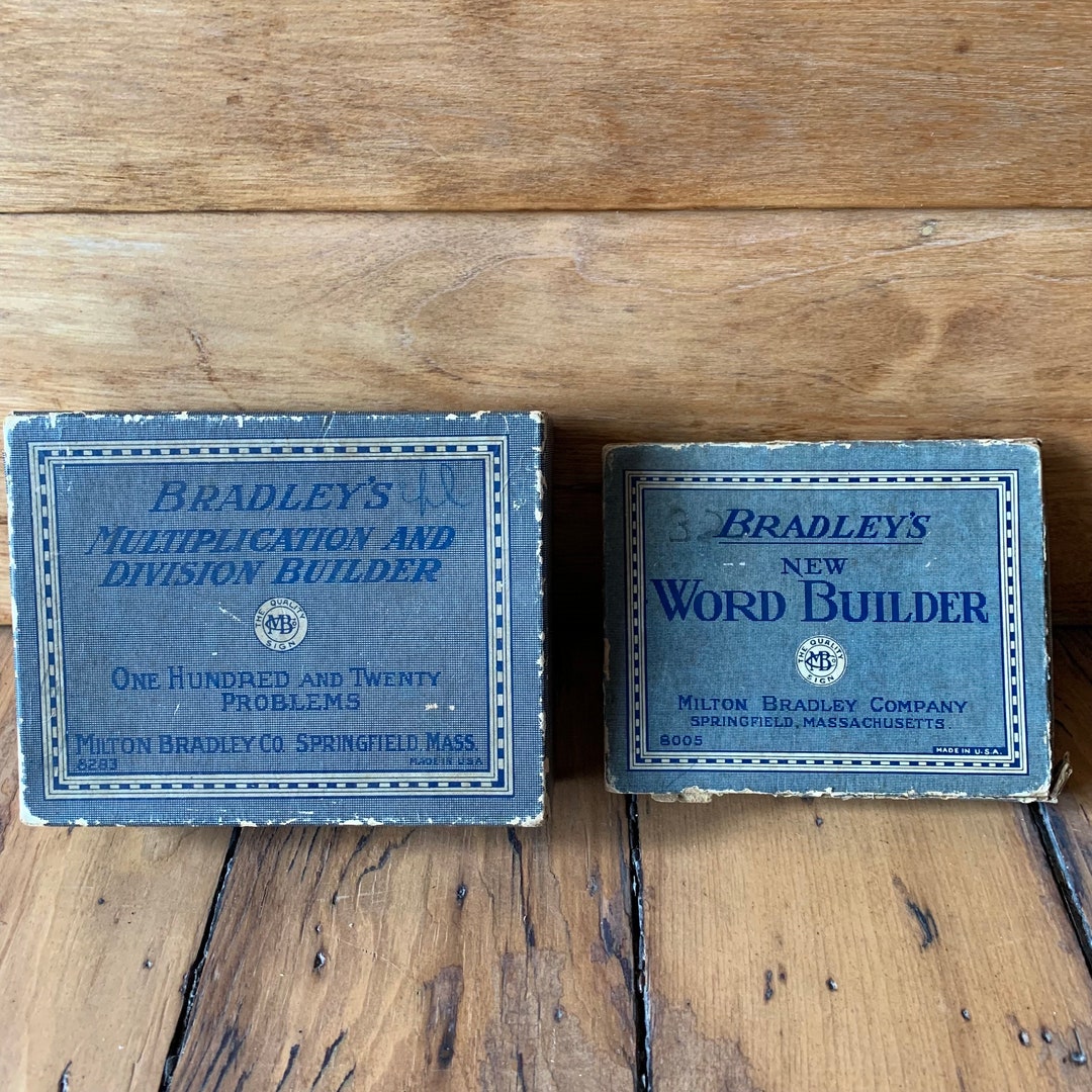 2 Antique Milton Bradley Co Educational Games Word Builder ...