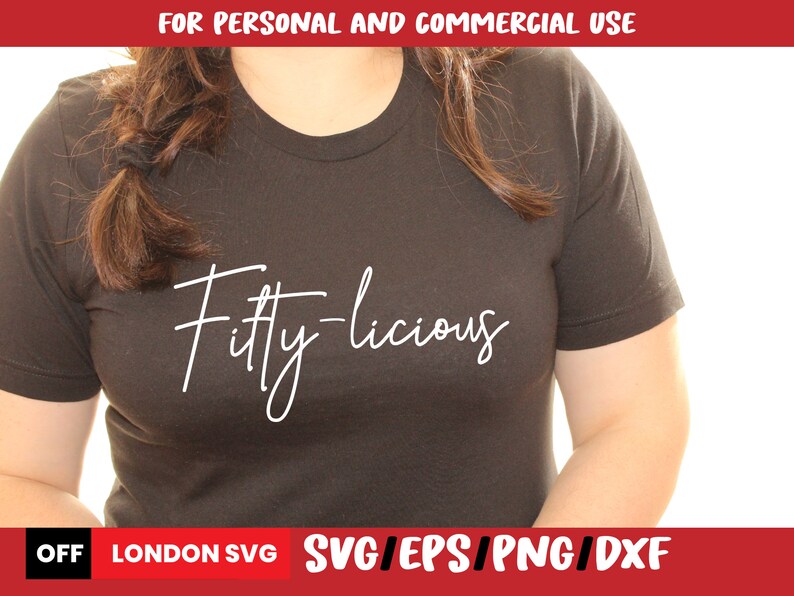 Fifty-licious 50th Birthday Svg Quotes Birthday Queen - Etsy