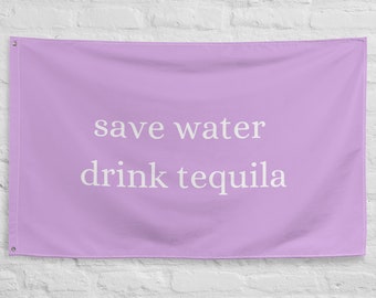 Save Water Drink Vodka Drinking Flag Flag for the Girls | Etsy