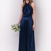 Navy Blue Luxury Satin Infinity Dress Bridesmaid Dresses - Etsy