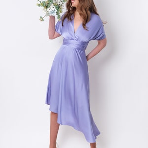 Infinity Dress, Lilac Silk Dress, Bridesmaid Dress, Silk Satin Dress ...