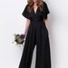 Black Infinity Jumpsuit, Silk Jumpsuit, Bridesmaid Jumpsuit, Multi Wrap ...