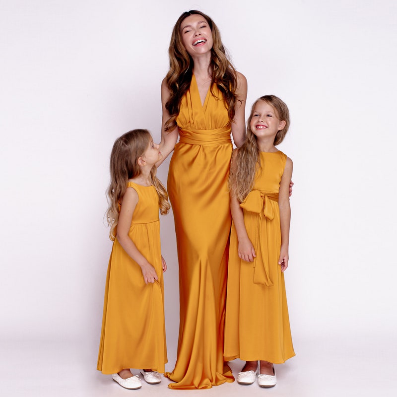 Satin Mom Daughter Dresses - Etsy