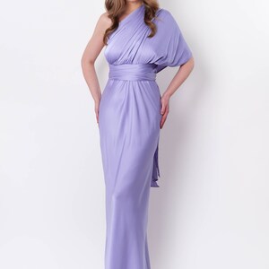 Infinity Dress, Lilac Silk Dress, Bridesmaid Dress, Silk Dress, Multi ...