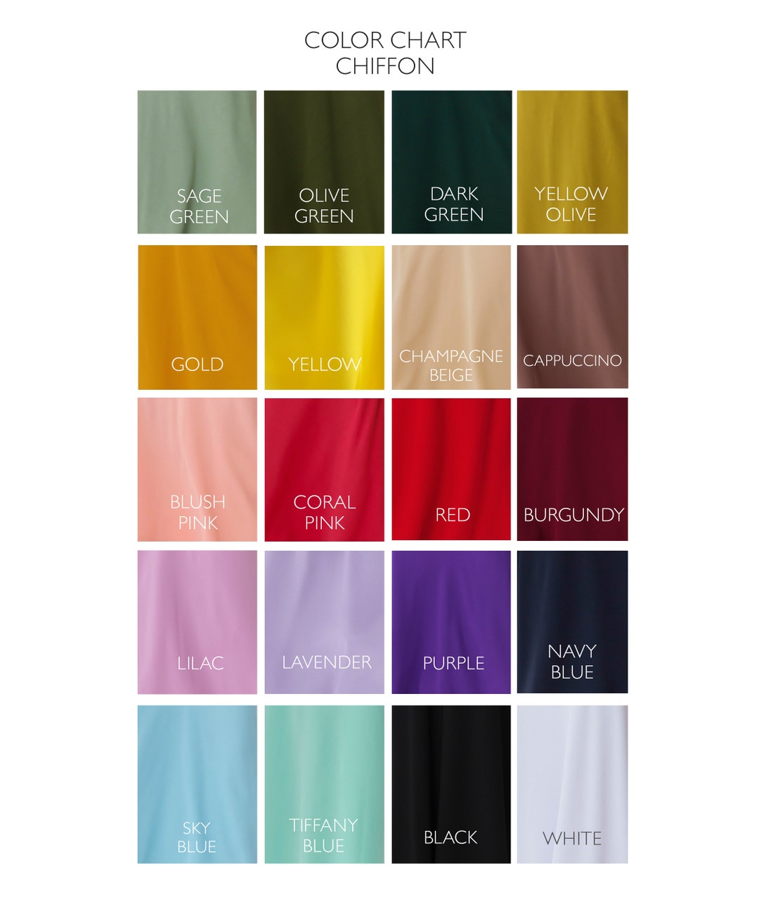 Chiffon Fabric Samples - Etsy