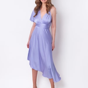 Infinity Dress, Lilac Silk Dress, Bridesmaid Dress, Silk Satin Dress ...