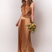 Gold Luxury Satin Infinity Dress, Bridesmaid Dresses, Bridesmaid ...