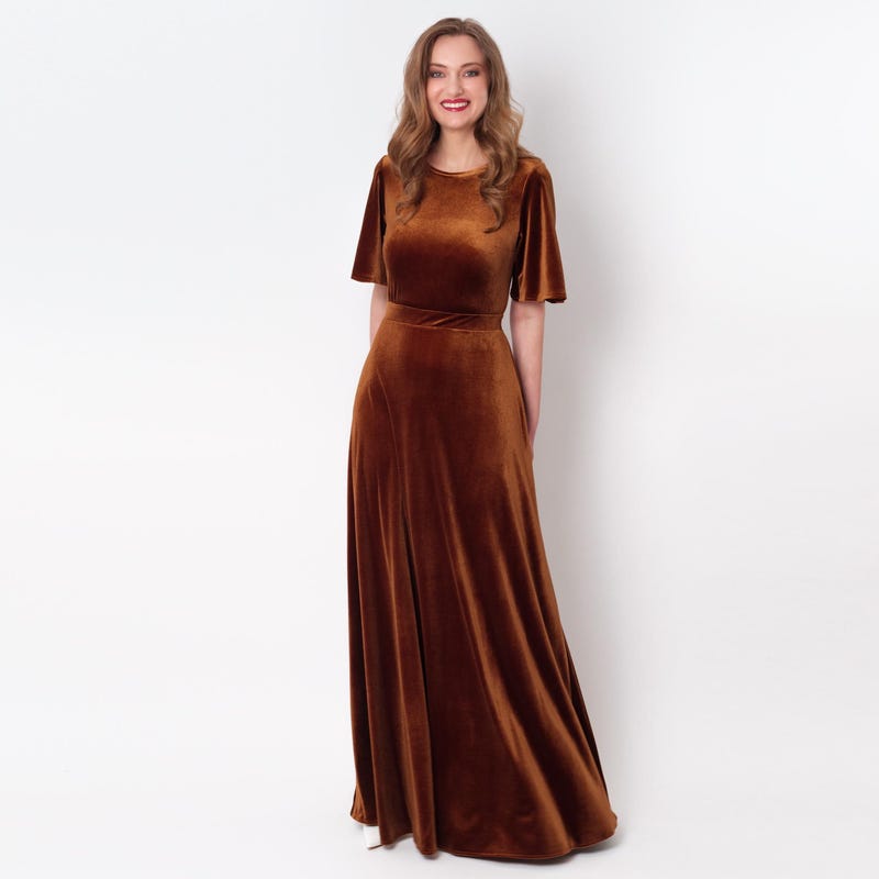 Rust Bridesmaid Dress - Etsy