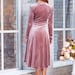 Mauve Velvet Wrap Dress Evening Dress Bridesmaid Velvet - Etsy