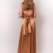 Gold Luxury Satin Infinity Dress, Bridesmaid Dresses, Bridesmaid ...