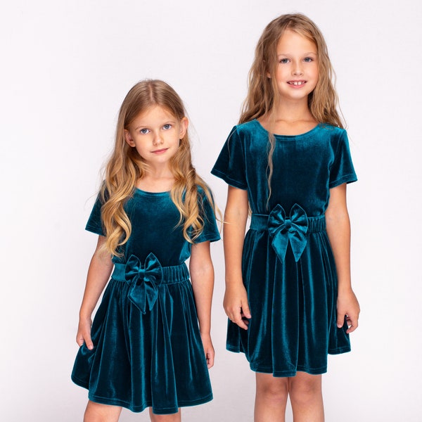 Green Velvet Dress - Etsy