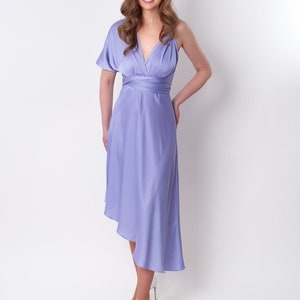 Infinity Dress, Lilac Silk Dress, Bridesmaid Dress, Silk Satin Dress ...