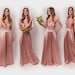 Blush Pink Luxury Satin Infinity Dress, Bridesmaid Dresses, Bridesmaid ...