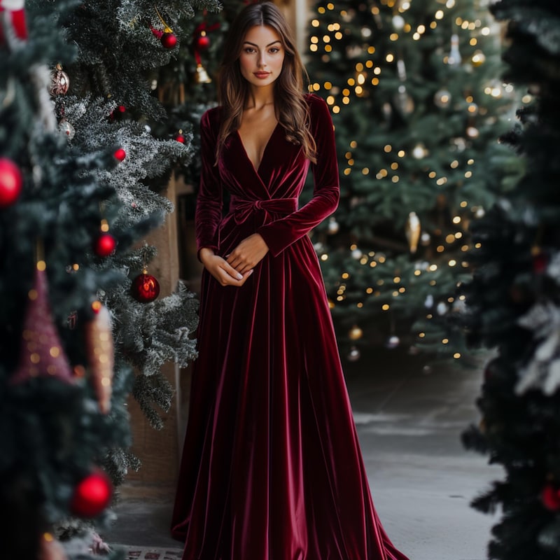 Velvet Wedding Dress - Etsy