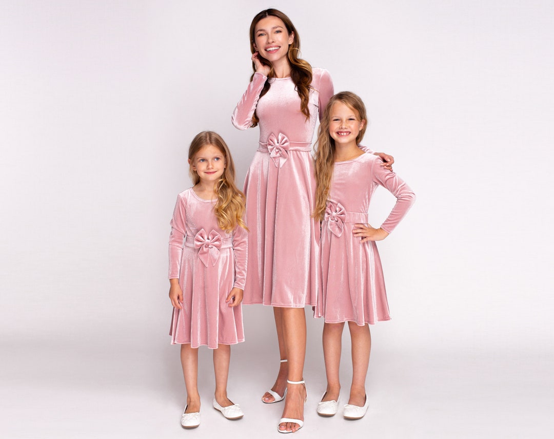 Mommy and Me Velvet Dresses in Mauve, Mother and Daughter Dresses ...