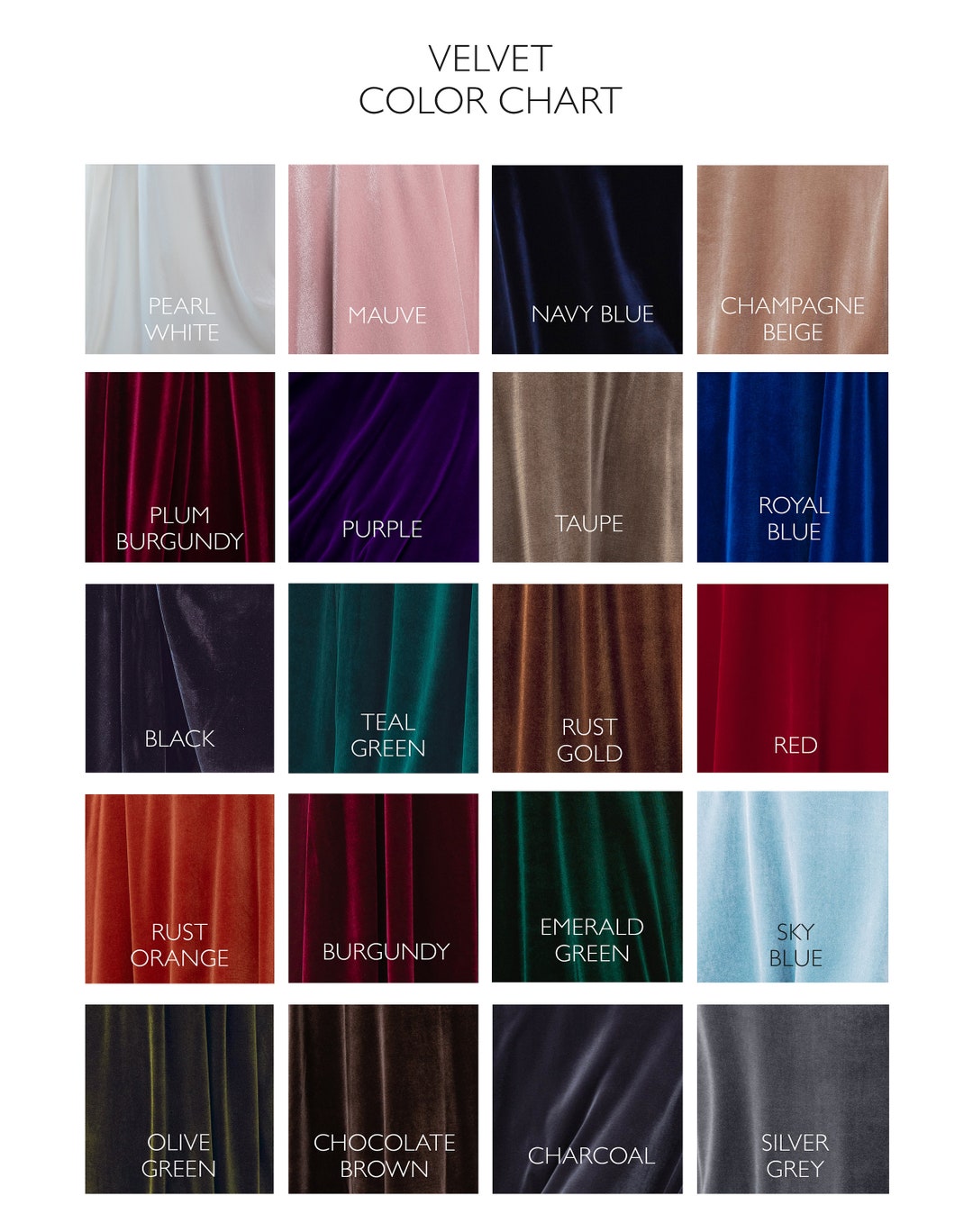 Velvet Fabric Samples - Etsy