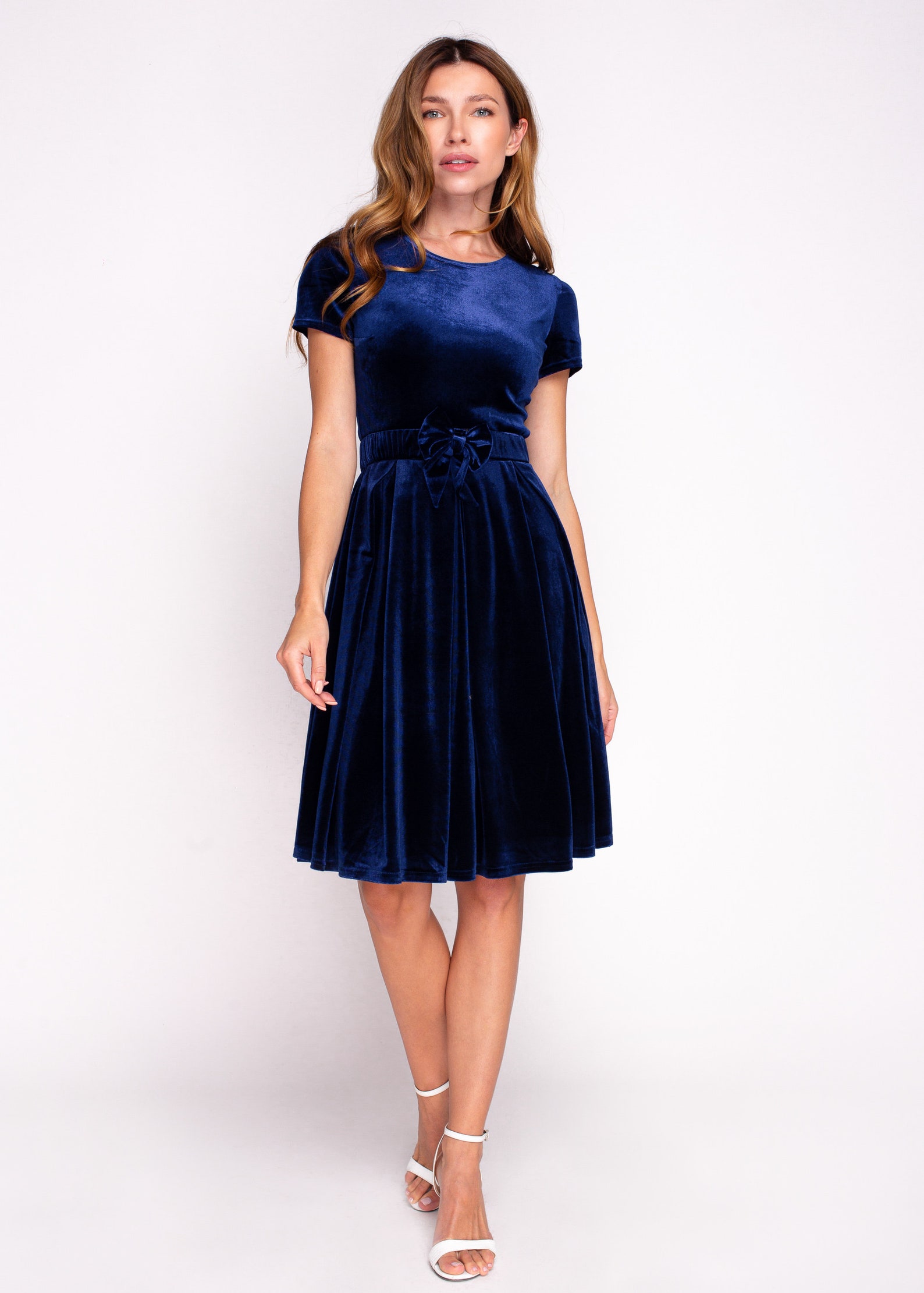 Mommy and Me Navy Blue Velvet Dresses, Mother and Daughter Dresses ...