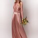 Blush Pink Luxury Satin Infinity Dress, Bridesmaid Dresses, Bridesmaid ...