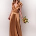 Gold Luxury Satin Infinity Dress, Bridesmaid Dresses, Bridesmaid ...