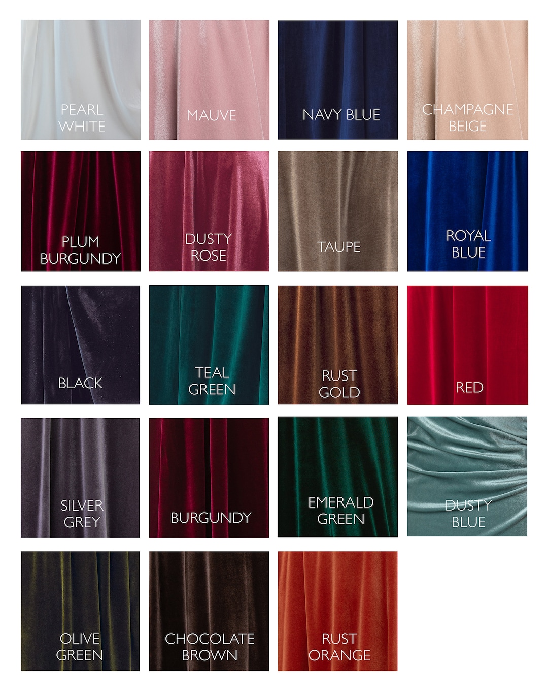 Velvet Fabric Samples - Etsy