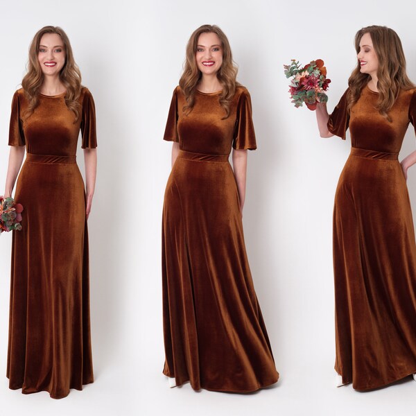 Rust Bridesmaid Dress - Etsy