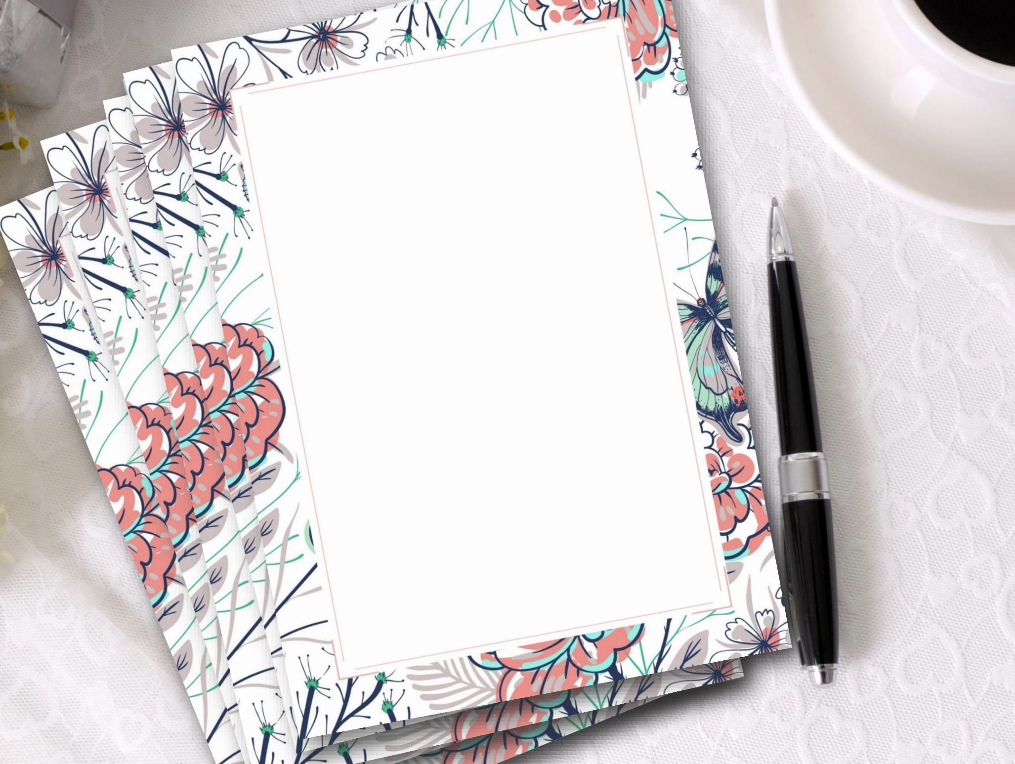 Butterfly Border Paper