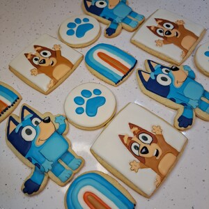 Blue Dog Bluey Bingo Character Cookies - 1 Dozen - Etsy