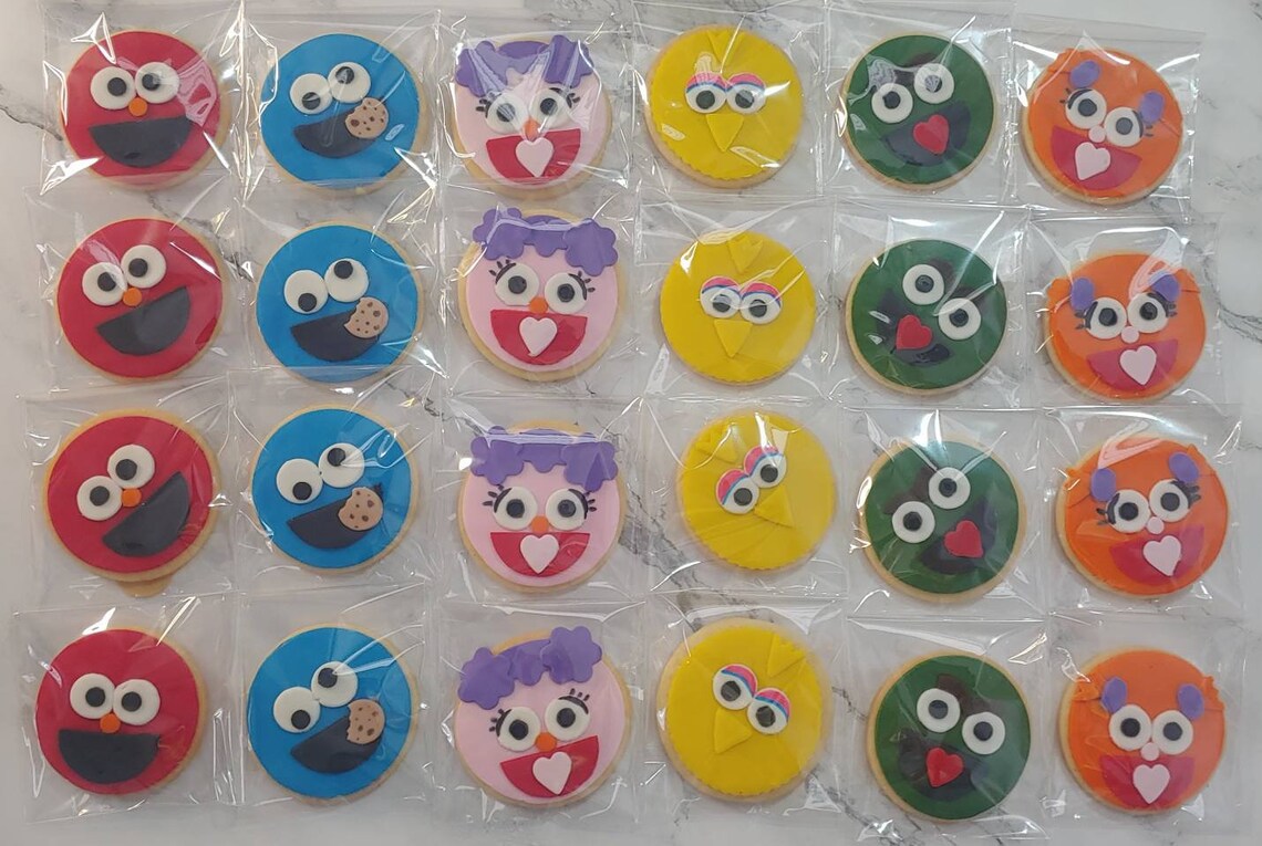 Birthday Street Characters Themed Cookies 1 Dozen - Etsy