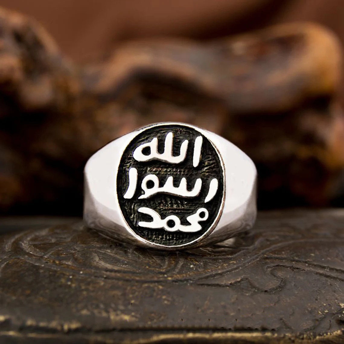 Seal of Prophet Muhammad Silver Men Ring, 925 Sterling Silver, for Men ...