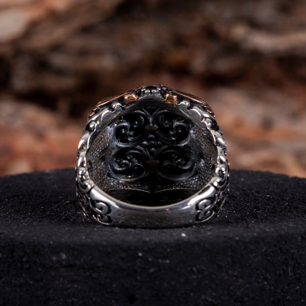 Black Onyx Exclusive Men s Silver Ring Silver Handmade Jewelry 925 Sterling Silver for Men Black Aqeeq Agate Onyx