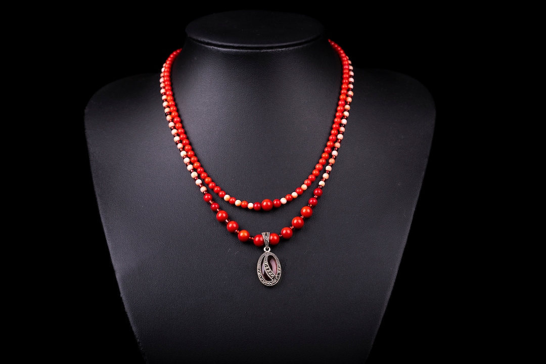 Red Aqeeq Marcasite Gemstone Pendant, Silver Handmade Jewelry, 925 ...