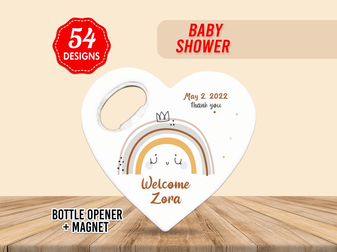 Customisable Heart Shaped Magnet Favor Gift for Your Baby Shower or 1st ...